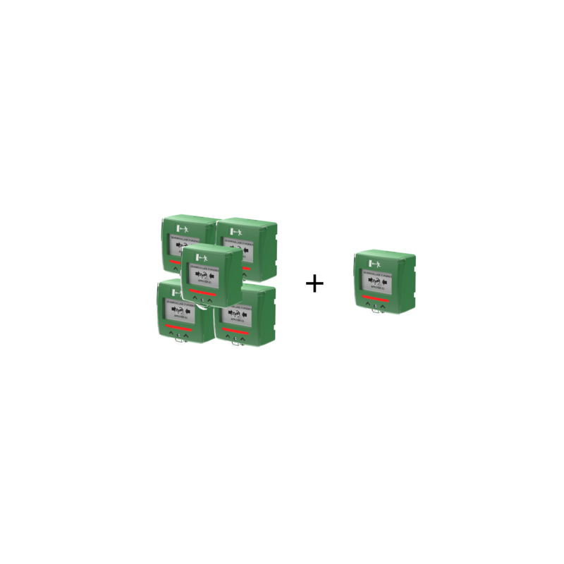 Acheter Lot de 6 BBG vert Shok 2 CTC LED/Buzzer capot (5+1 offert) SEWOSY